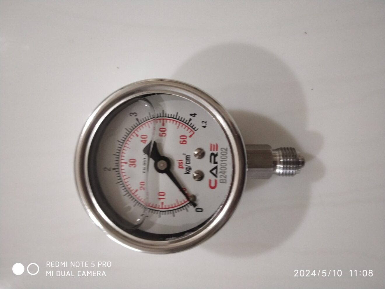 SS Pressure Gauge (2.5 inch Dial - 4bar) (1/4 inch Thread Connection ...