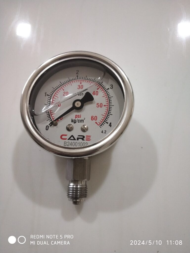SS Pressure Gauge (2.5 inch Dial - 4bar) (1/4 inch Thread Connection ...